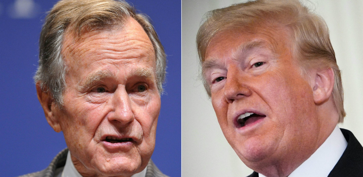 George Bush y Trump, el contraste de dos presidentes - Banca y Negocios